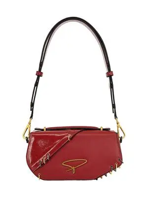 PIMPINICCHIO NEWYORK Dey Asymmetrical Shoulder Bag In Heritage - Red
