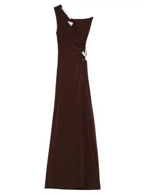 NISSA Crystal-embellished Jersey Maxi Dress