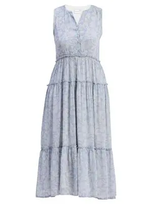 REISTOR Perfect Resort Floral Maxi In Periwinkle - Blue