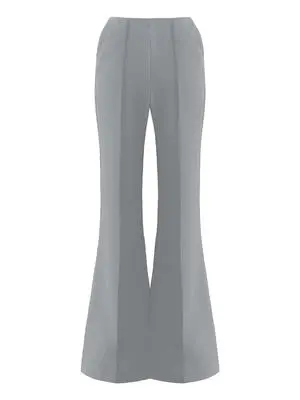 SOLGO ATELIER Solgo Atelier Jessica Flare Crepe Trousers With Pintuck Detail