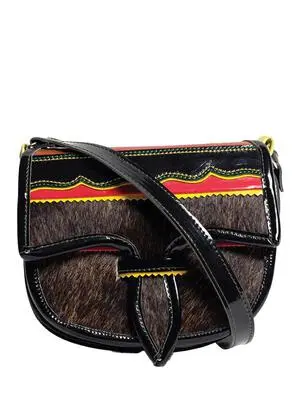 SANTUARIO El Tradicional Crossbody Leather Cowhide Bag, Dark Brown