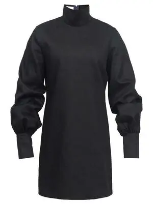 VAN BRUSSEL Ember Bell Sleeve Dress - Black