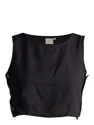 REISTOR Boxy Crop Top - Black