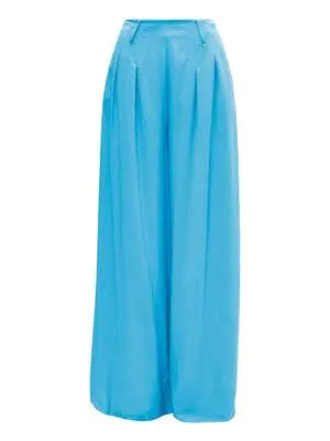 NISSA Palazzo Viscose Pants - Blue