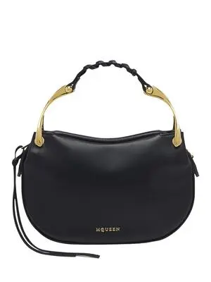 Alexander McQueen Mini Leather Wishbone Top-handle Bag - Black