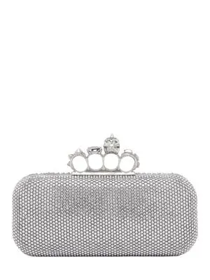 Alexander McQueen Skull Four-ring Clutch Bag - Silver