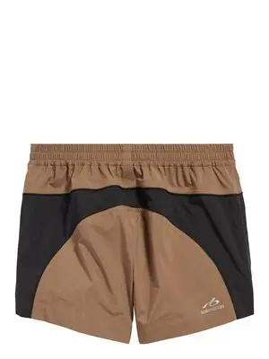 Balenciaga Taffeta Tracksuit Shorts - Brown