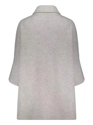 Fedeli Single-breasted Wide-sleeve Coat - Grey