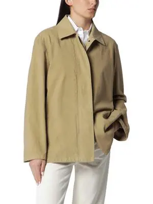 THE ROW Baeza Jacket In Sandy Buff Cotton - Beige