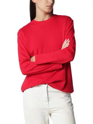 FLORE FLORE Maggie Organic Cotton Long-sleeve Top - Red