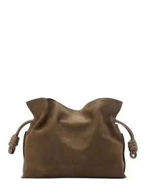 Loewe Flamenco Medium Nabuk Leather Clutch - Brown