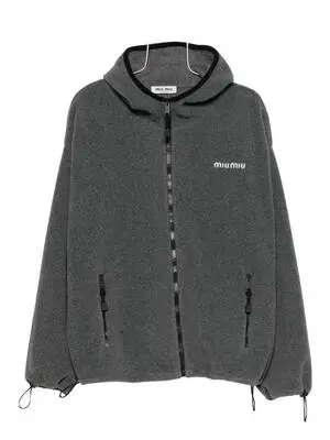 Miu Miu Fleece Blouson Jacket - Grey