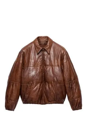 Prada Nappa Leather Jacket - Brandy
