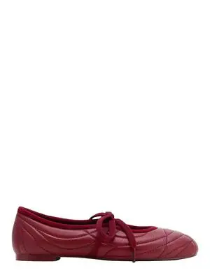 Jw Pei Erika Lace-up Ballet Flats - Red