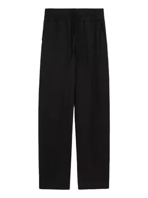 AMI Paris Elasticated-waist Wool Trousers - Black