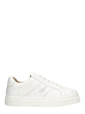 Chloé Leather Lauren Sneakers - White