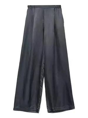 Carine Gilson Satin Wide-leg Trousers - Grey