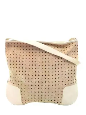 Loewe 2000s Perforated Shoulder Bag - Neutrals