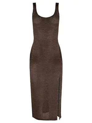 MONARCH Kendall Sleeveless Midi Dress Bronze Metallic - Brown