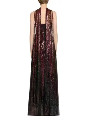 Elie Saab Sequin-embellishment Maxi Dress - Red