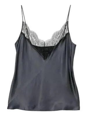 Carine Gilson Lace-trim Camisole - Grey