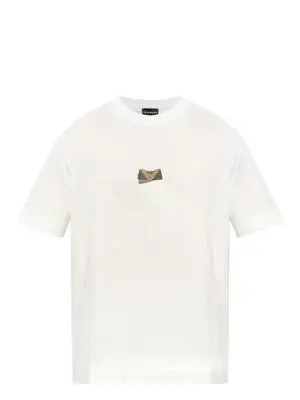 Emporio Armani Logo-patch Short-sleeve T-shirt - White