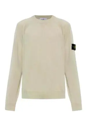 Stone Island Logo-patch Long-sleeve Sweater - Neutrals