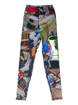 BORBALA Lomtalanitas Graphic-print Leggings - Black