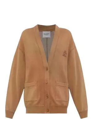 MARANT ETOILE Stephy Logo-embroidered Cardigan - Brown
