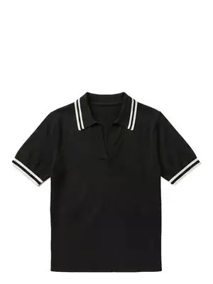 ETHER Pavo Stripe-trim T-shirt - Black