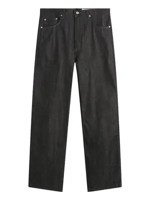 NEIGHBORHOOD Straight Leg Rigid Selvedge Denim Jeans - Black