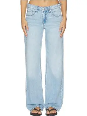 Rag & Bone Rag & Bone Featherweight Cam Low Rise Full Straight Jeans In Blue. Size 23. Also Blue