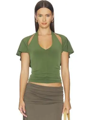 Sandy Liang Bellini Top In . Also - Olive