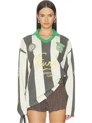 FOUND Striped Sport Ls Jersey In . Also - Black