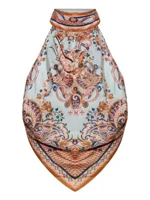 Zimmermann Aster Paisley-print Top - Blue