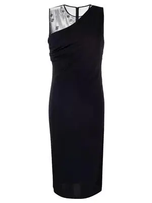 Givenchy Mesh-panel Midi Dress - Blue