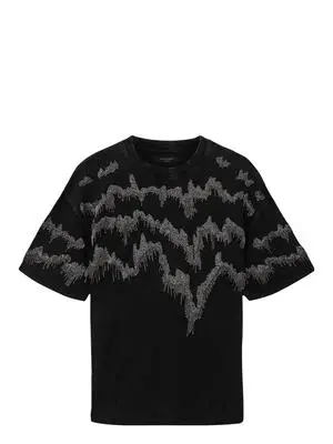 ALLSAINTS Embellished Maia Etta T-shirt - Black