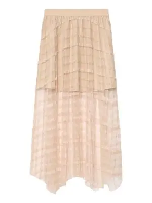 ALLSAINTS Sheer Celia Maxi Skirt - Pink