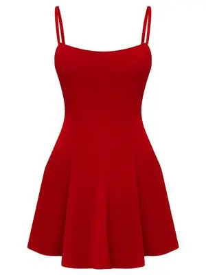 SANCTUMUM Nora Strap Mini Dress With Open Back In Carmine - Red