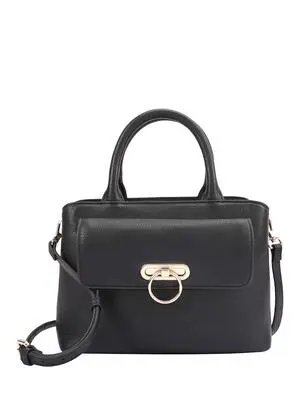 PAUL COSTELLOE Navarre Leather Crossbody Bag Jet - Black