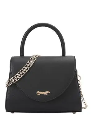 PAUL COSTELLOE Cilo Leather Crossbody Bag Jet - Black