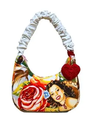 COUTURE TO YOUR DOOR Upcycled Mini Latina Baguette Bag - Red