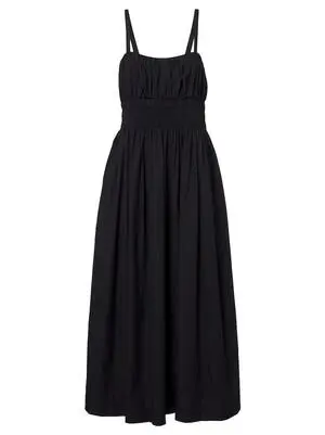 Asceno Verona Cotton Midi Dress - Black