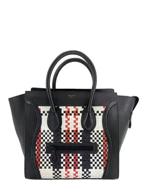 Celine 2010-2025 Luggage Woven Tote Bag - Black