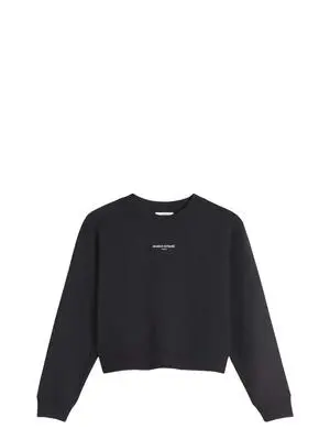 MAISON KITSUNÉ Maison Kitsuné Logo Print Cropped Sweatshirt