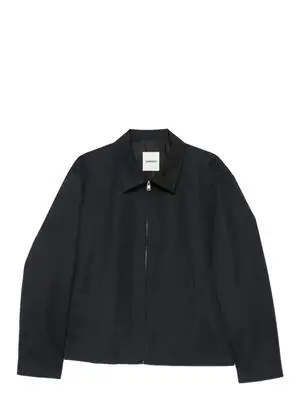 Sandro Zip-up Wing-collar Jacket - Blue