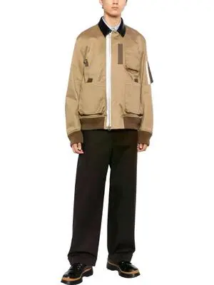 Sacai Cotton Chino Blouson - Neutrals