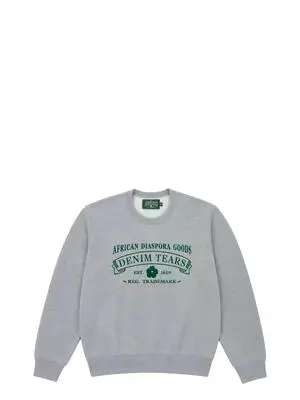DENIM TEARS Logo-print Crew-neck Sweatshirt - Grey