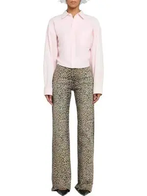 R13 Leopard-print Jane Jeans - Neutrals