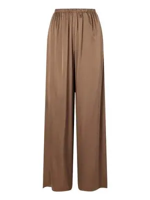 RUOHAN Silk-blend Wide-leg Pants - Brown